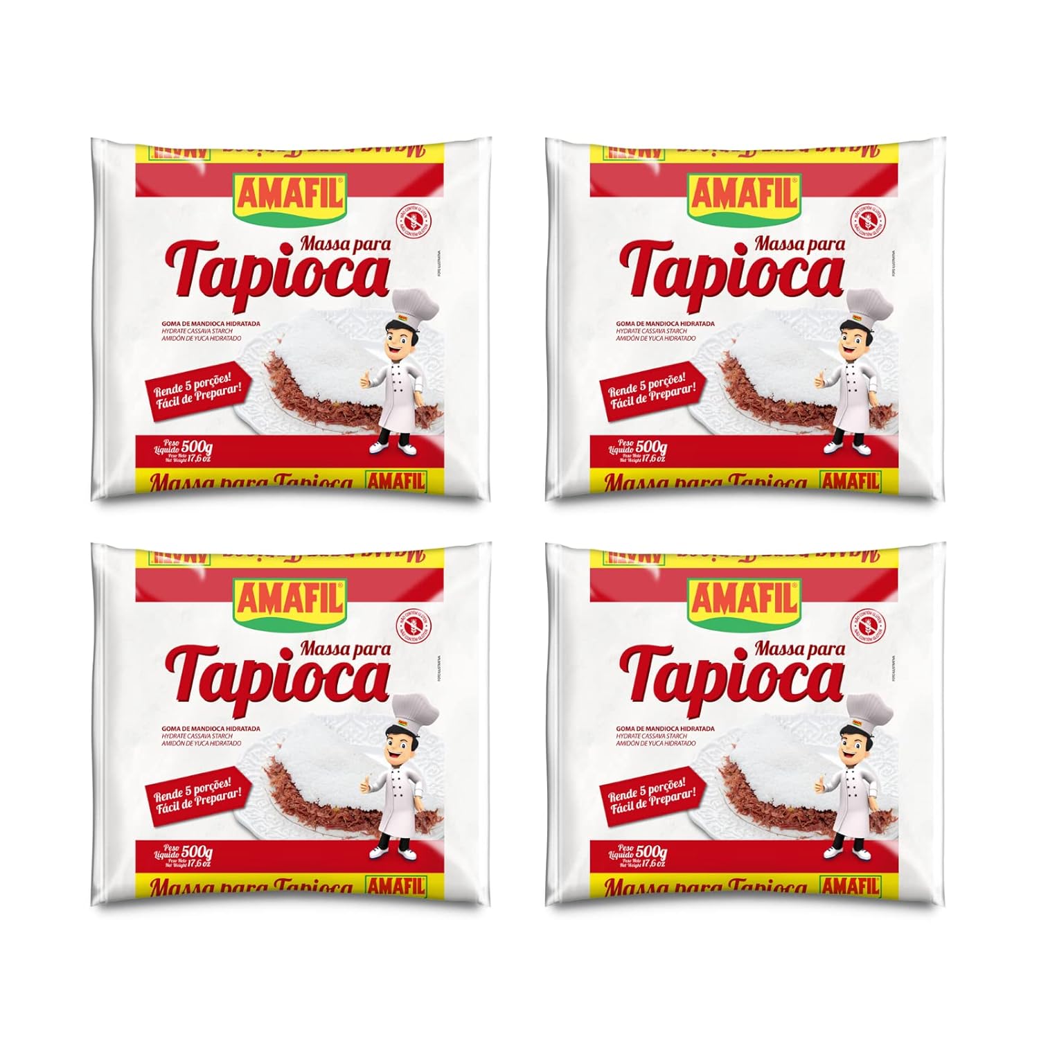 Amazon.com: Tapioca Flour Hydrated Gluten Free 17.6 oz ( Pack of 4 ...