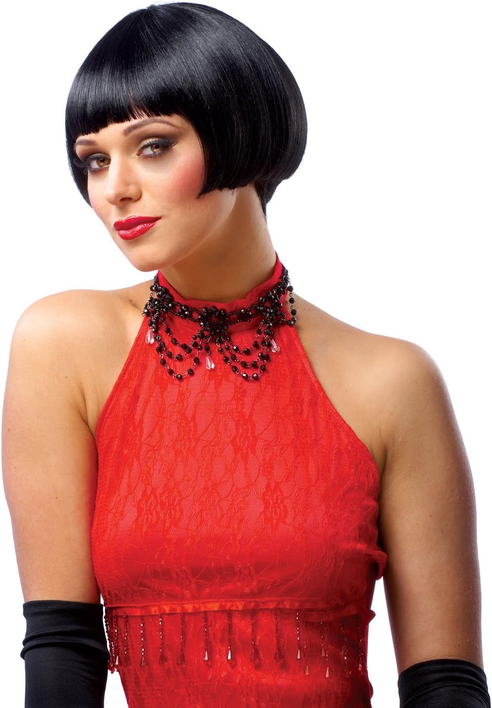 Amazon.com: Onedor 10" Short Straight Hair Flapper Cosplay Costume Bob ...