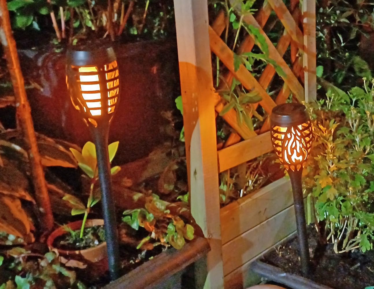 GEARLITE Solar Lights Outdoor Garden, 6 Pack Solar Garden Lights with ...