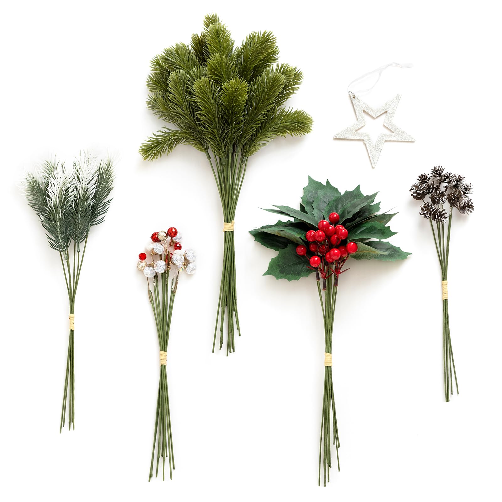 Amazon.com: Ling's Moment Artificial Greenery Stems Box Set, 66pcs with ...