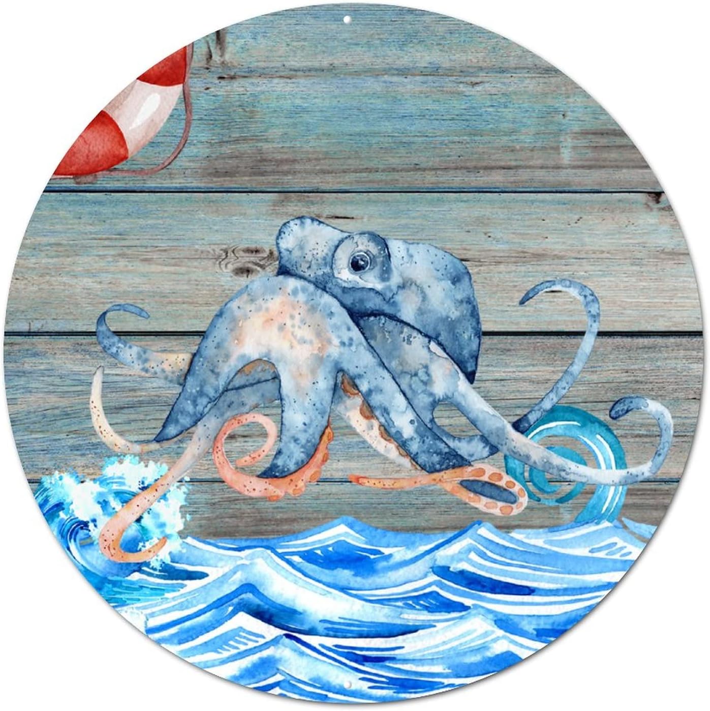 Amazon.com: Bomehhjuli Welcome Sign Front Decor Antique Octopus Life ...