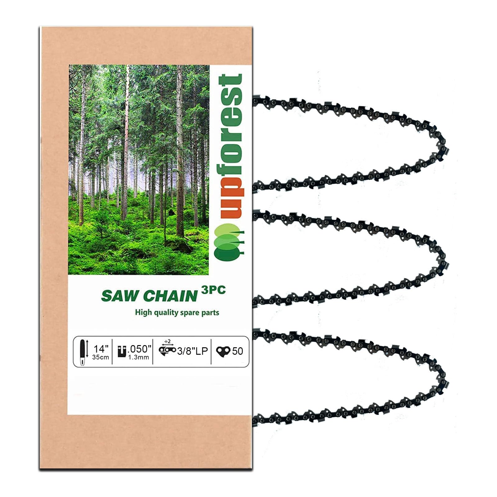 Snapklik.com : UPFOREST Chainsaw Chain S50 For 14 Inch Bar, 3/8 LP ...