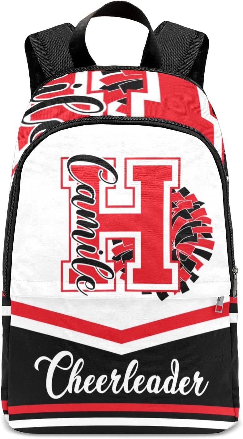 Amazon.com | Yeshop Cheerleader Black Red Personalized Backpack for ...