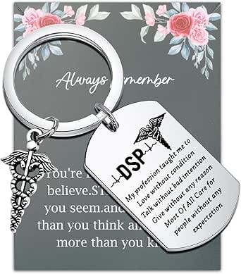 Amazon.com: WSNANG DSP Direct Support Staff Keychain Thank You DSP ...