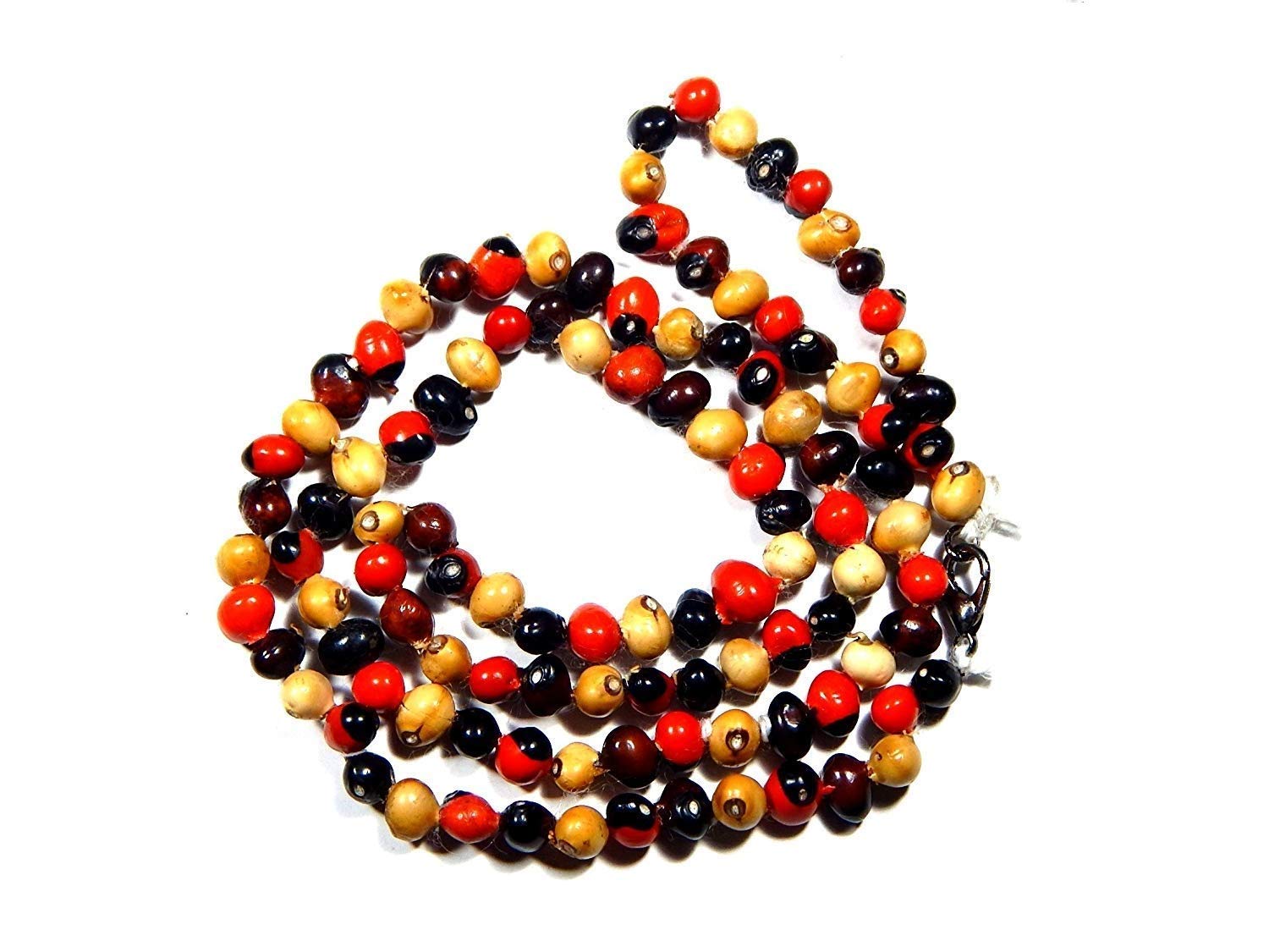 Urancia® Lal Kala Safed Gunja Mala or Red & White & Black Gunja for ...