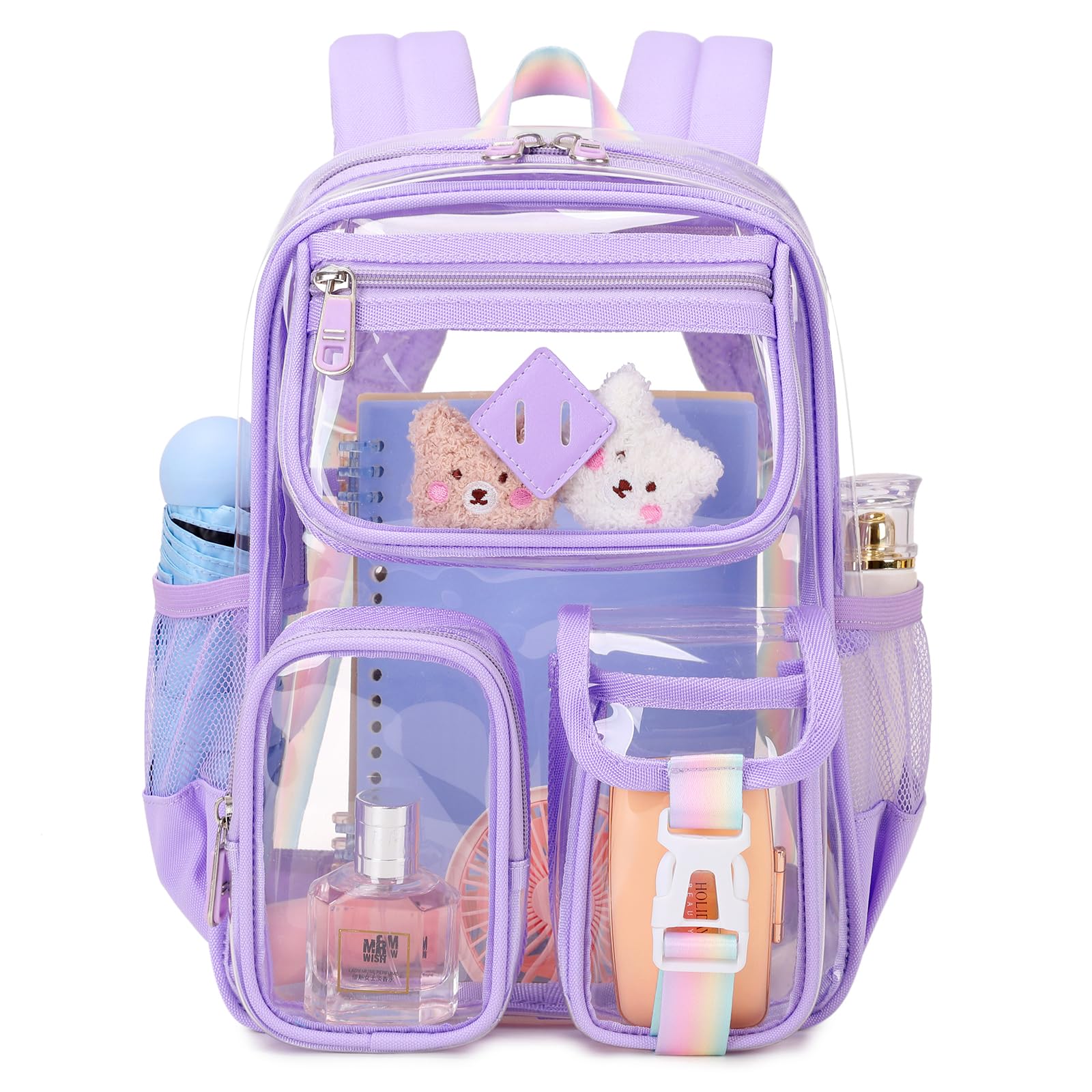 Amazon.com | PIG PIG GIRL Clear Backpack for Stadium Event Mini Clear ...