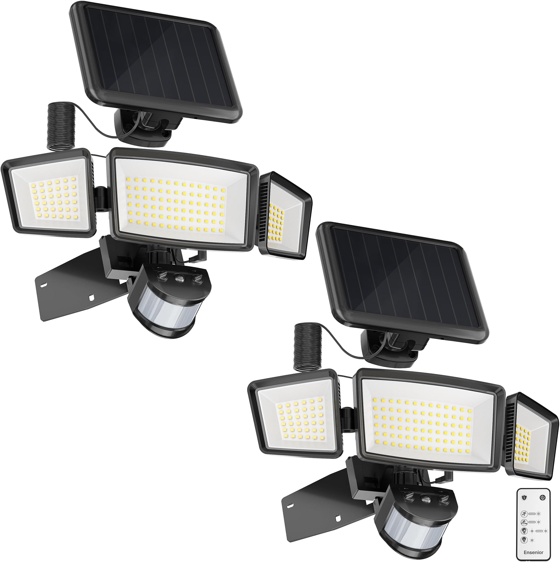 Bionic Flood Light 2 Pk Solar Lights Outdoor Waterproof, 500 Lumens ...