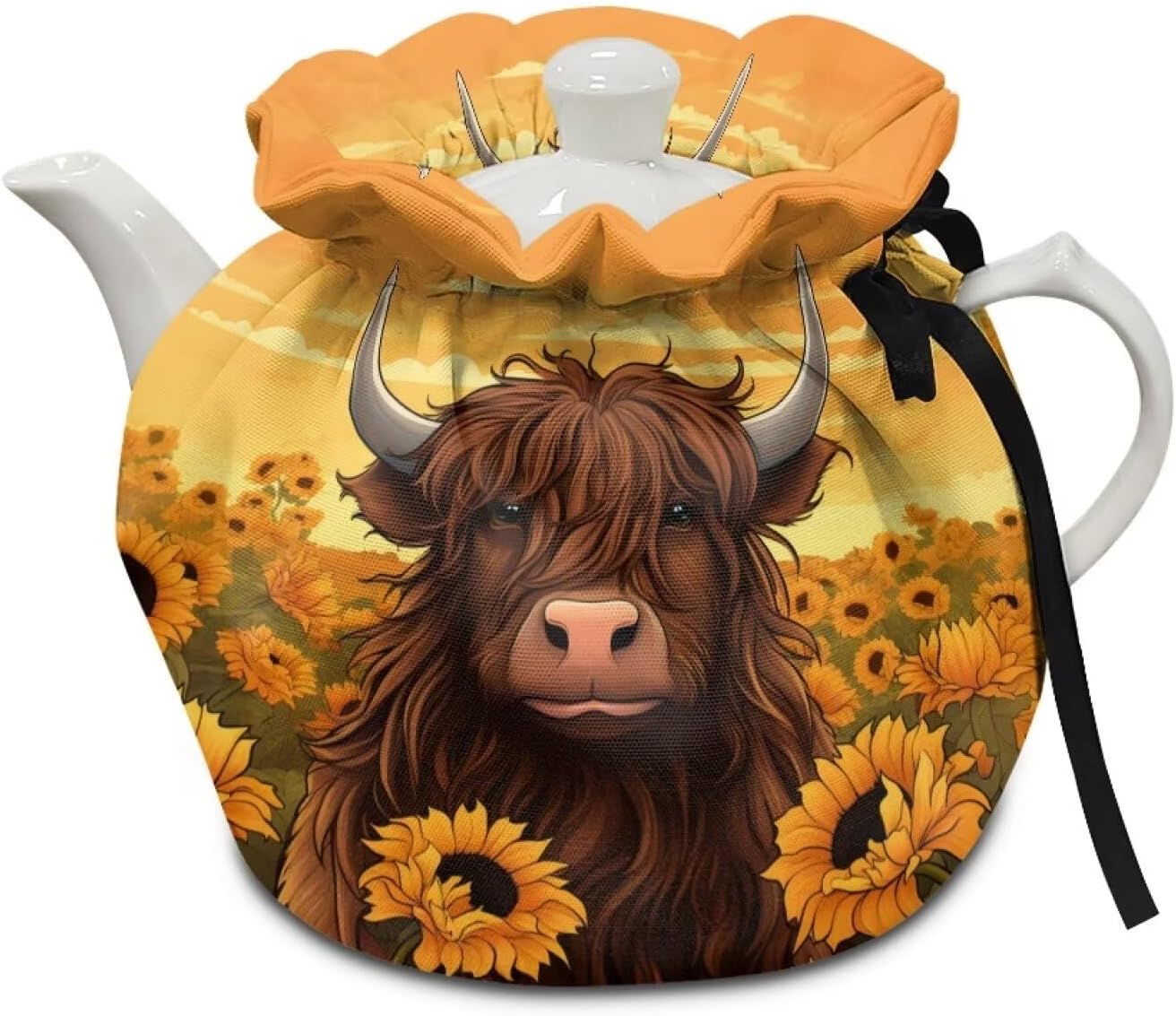 Amazon.com: HELLHERO Highland Cow Tea Cozy for Teapot Cozies Tea Cosy ...