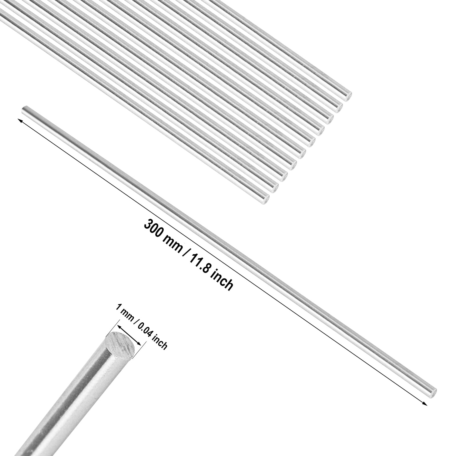 Small Metal Rod 304 Stainless Steel Model Straight Metal Metric Round ...