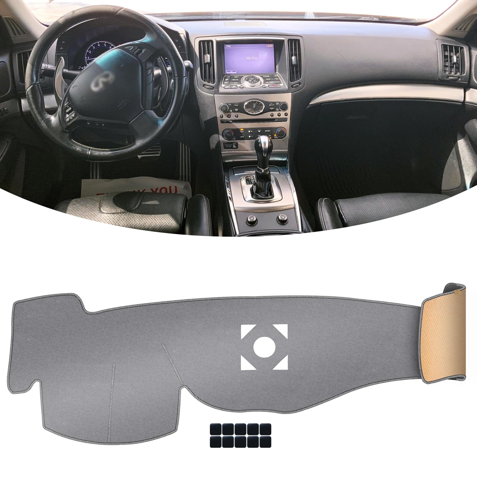 Amazon.com: KEYOOG Dashboard Cover Dash Mat Fit for in-finiti 2013-2008 G37 G25 G35 /2015-2014 ...