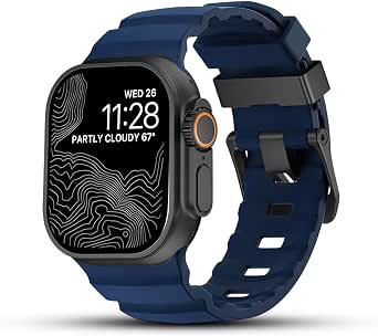 Dado Rugged Silicone Band Compatible with Apple Watch Series Ultra 2 ...