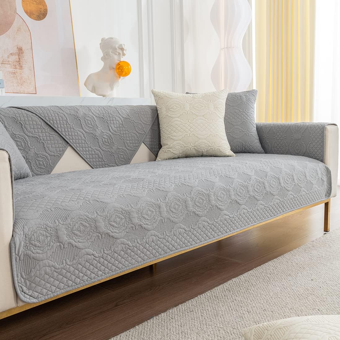 Amazon.com: vctops Vintage Embroidered Cotton Sofa Couch Covers Soft ...