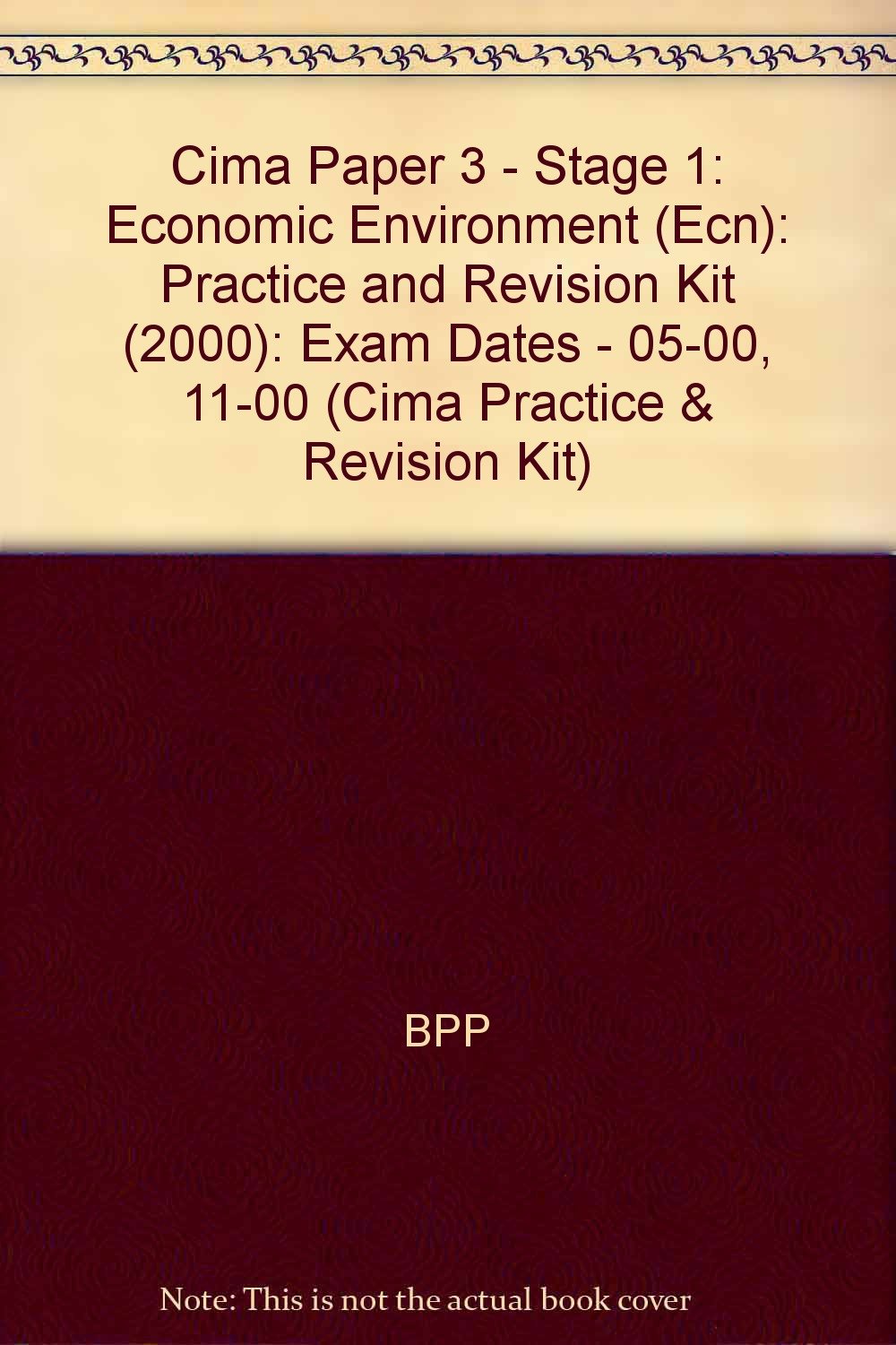 Amazon | Practice and Revision Kit (2000) (Cima Paper 3 - Stage 1 ...