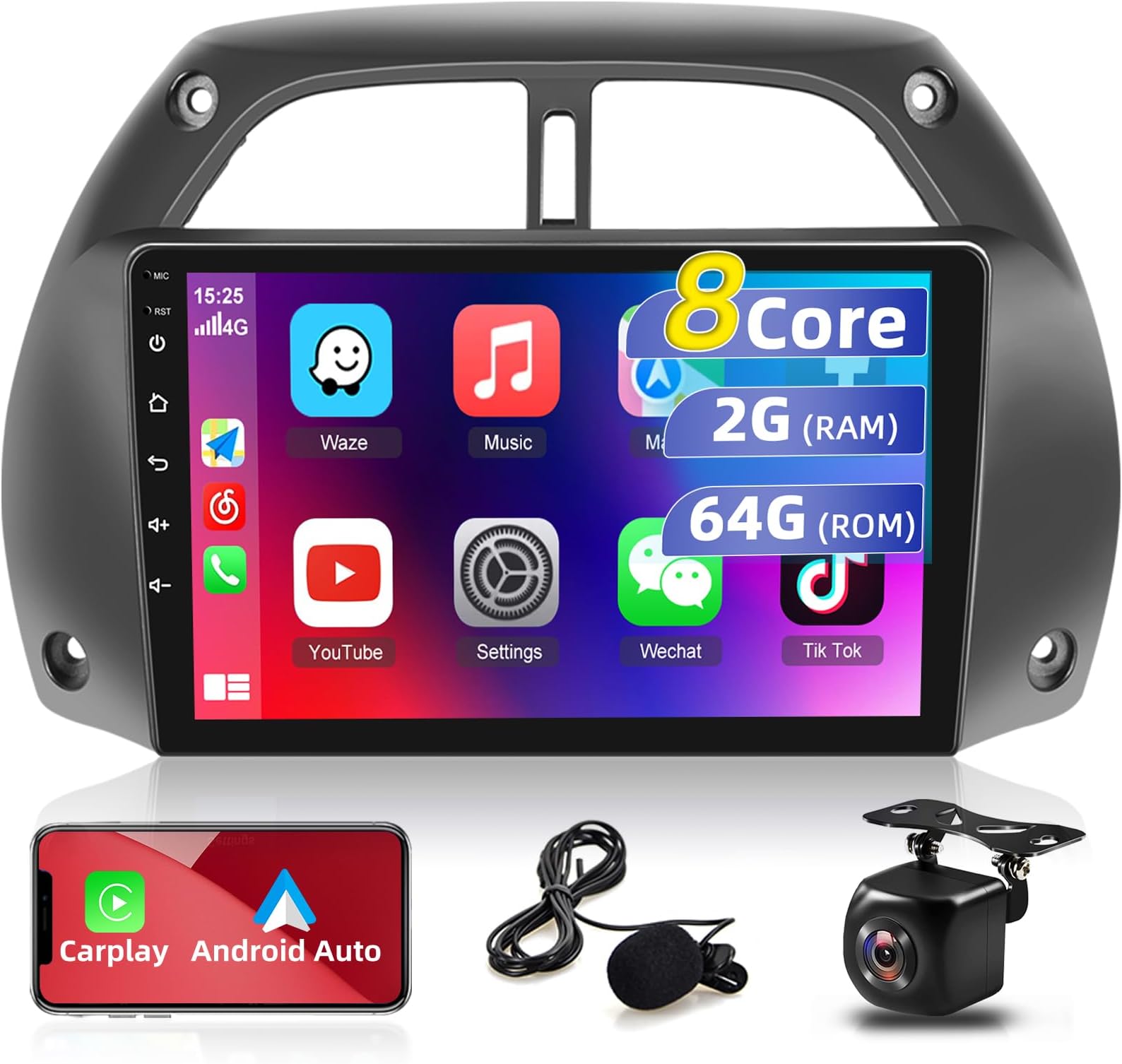 Amazon.com: 8 Core Car Radio [2+64G] for Toyota RAV4 2001 2002-2006 ...