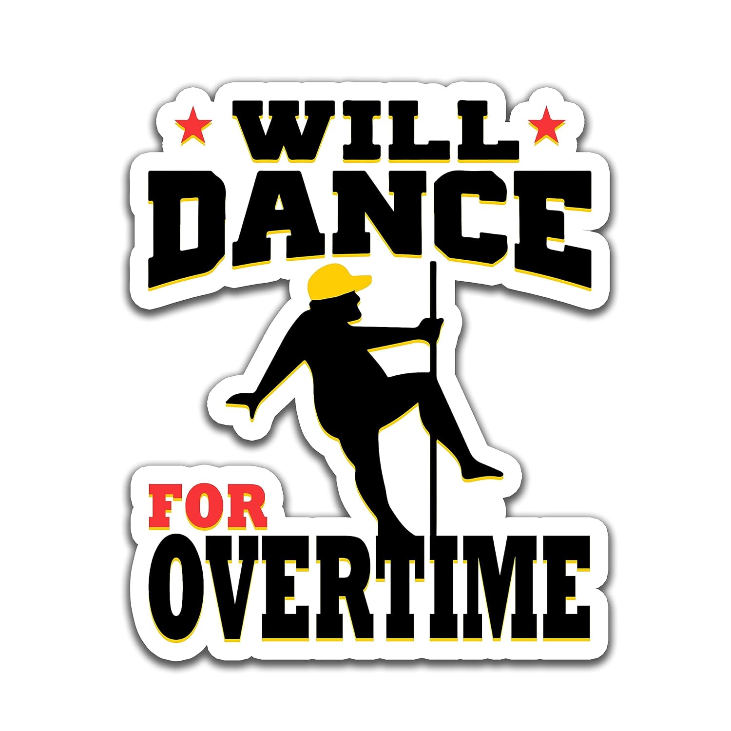 Amazon.com: Miraki Will Dance For Overtime Sticker, Lineman Hard Hat ...