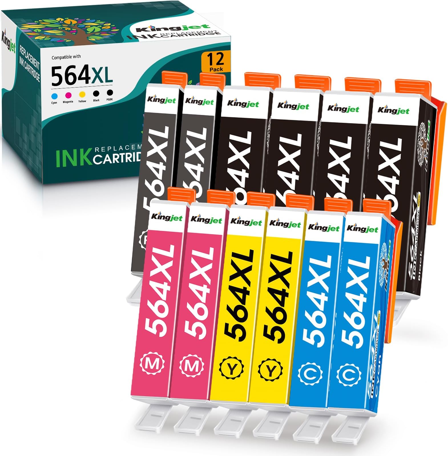 Amazon.com: Kingjet Compatible 564XL Ink Cartridges for HP Printers ...