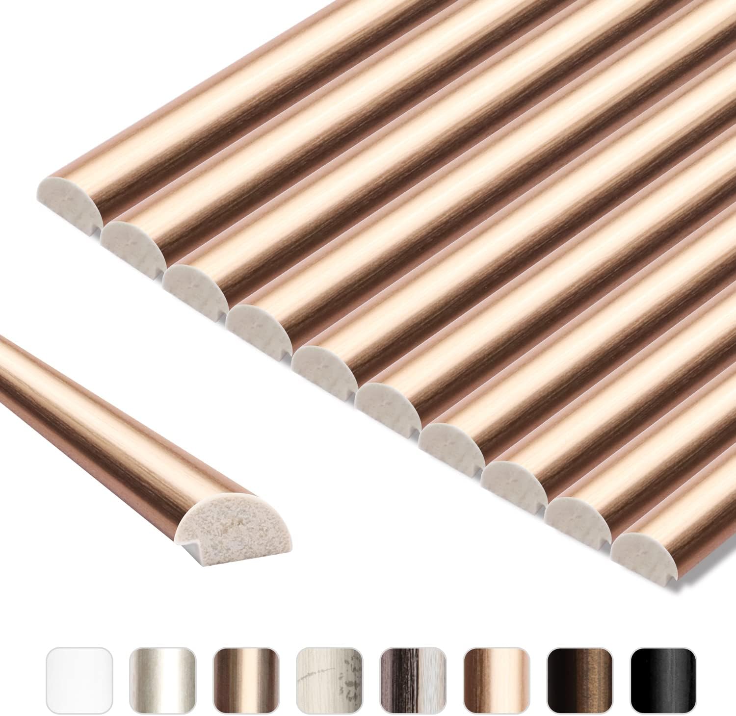 STICKGOO 10-Pack Tile Edge Trim & Pink Arabesque Peel and Stick Tile ...