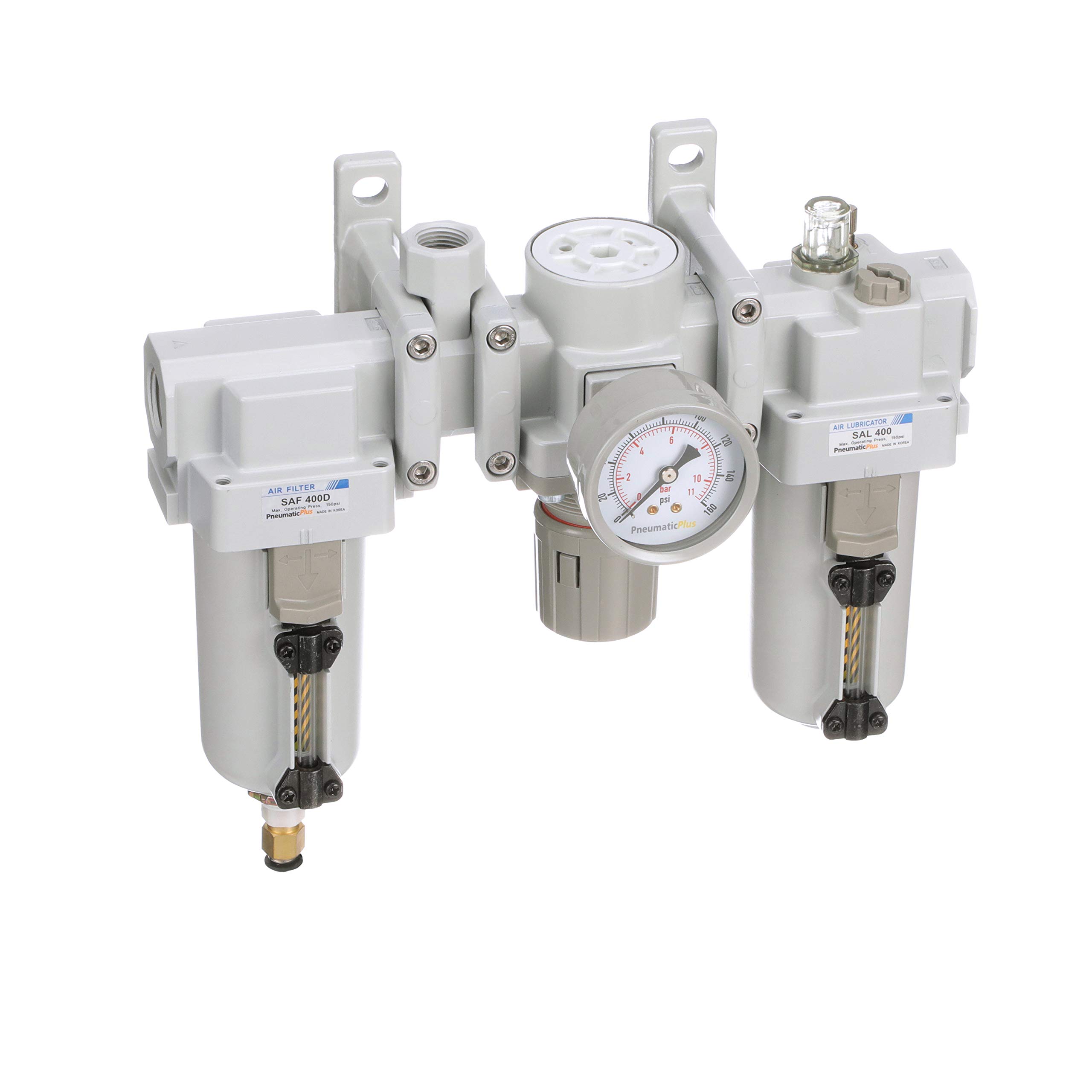PneumaticPlus SAU400A-N04DG-MEP - Dual Air System 1/2" NPT - Air Filter ...