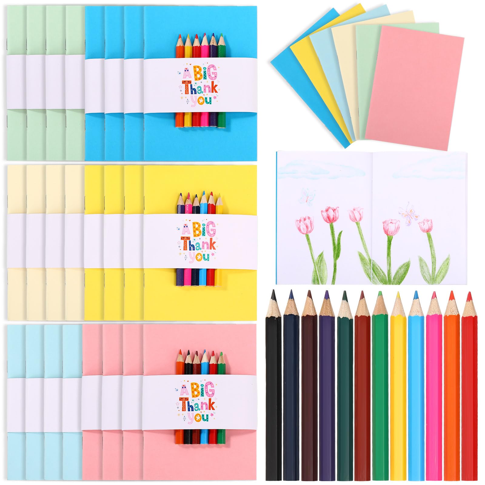 Amazon.com: Motiskyy 24 Pack Colored Pencils Party Favor Bulk for Kids ...