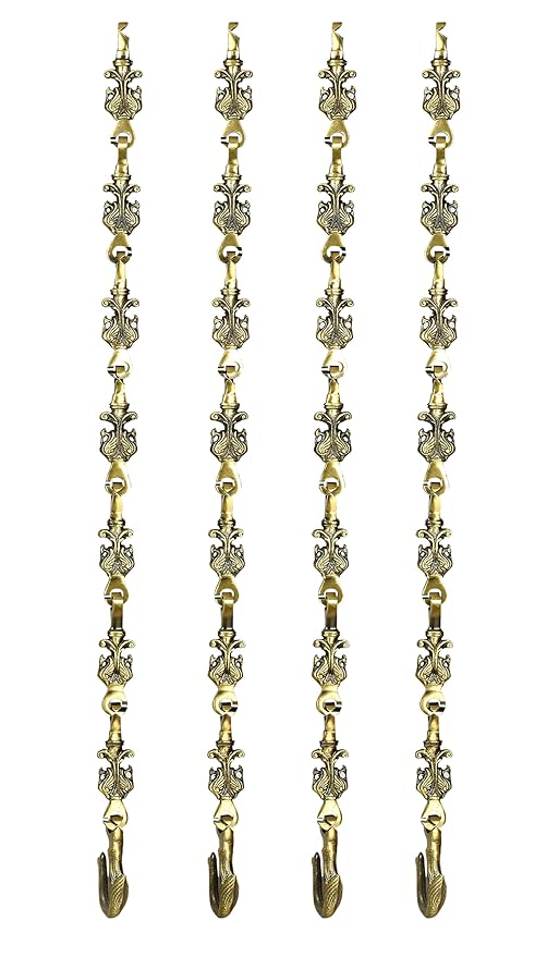 Trendy Creation Hub 7 Feet Long Peacock Design Antique Golden Deluxe ...