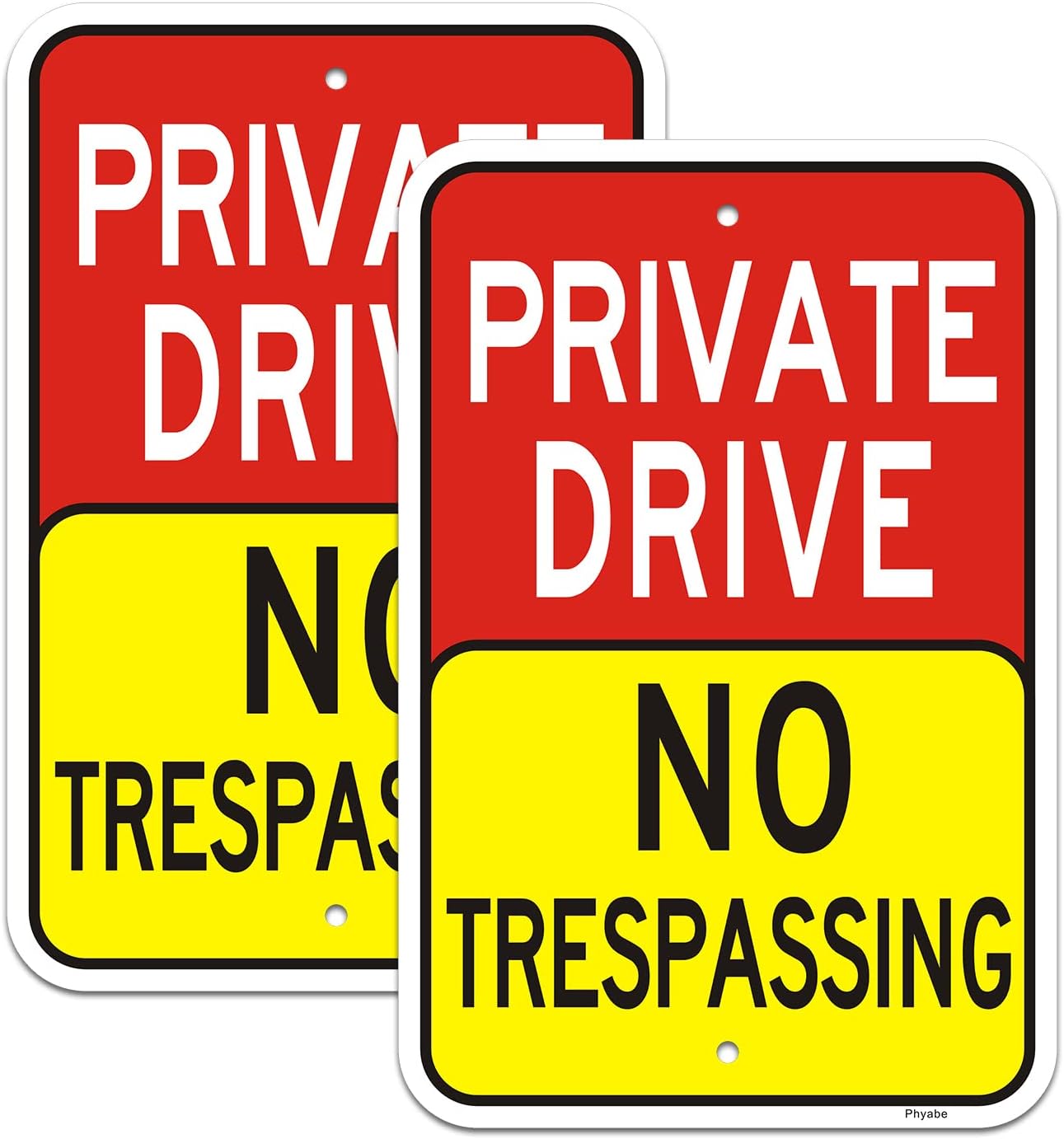 Amazon.com : Private Drive No Trespassing Sign, 12" x 18" Reflective ...