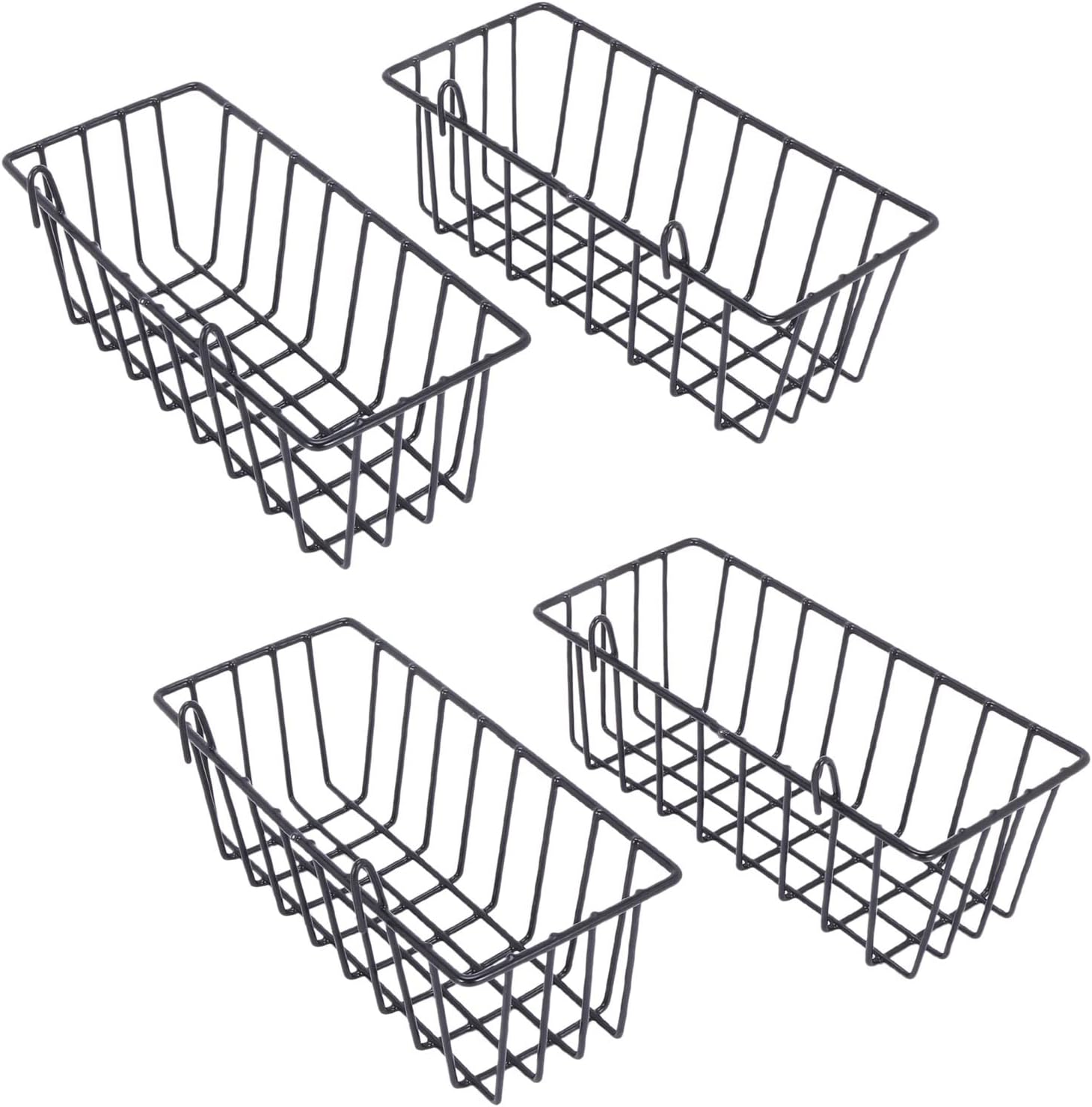 Evarbuild 4 Pack Wall Grid Panel Wire Basket,Grid Wall Storage Basket ...