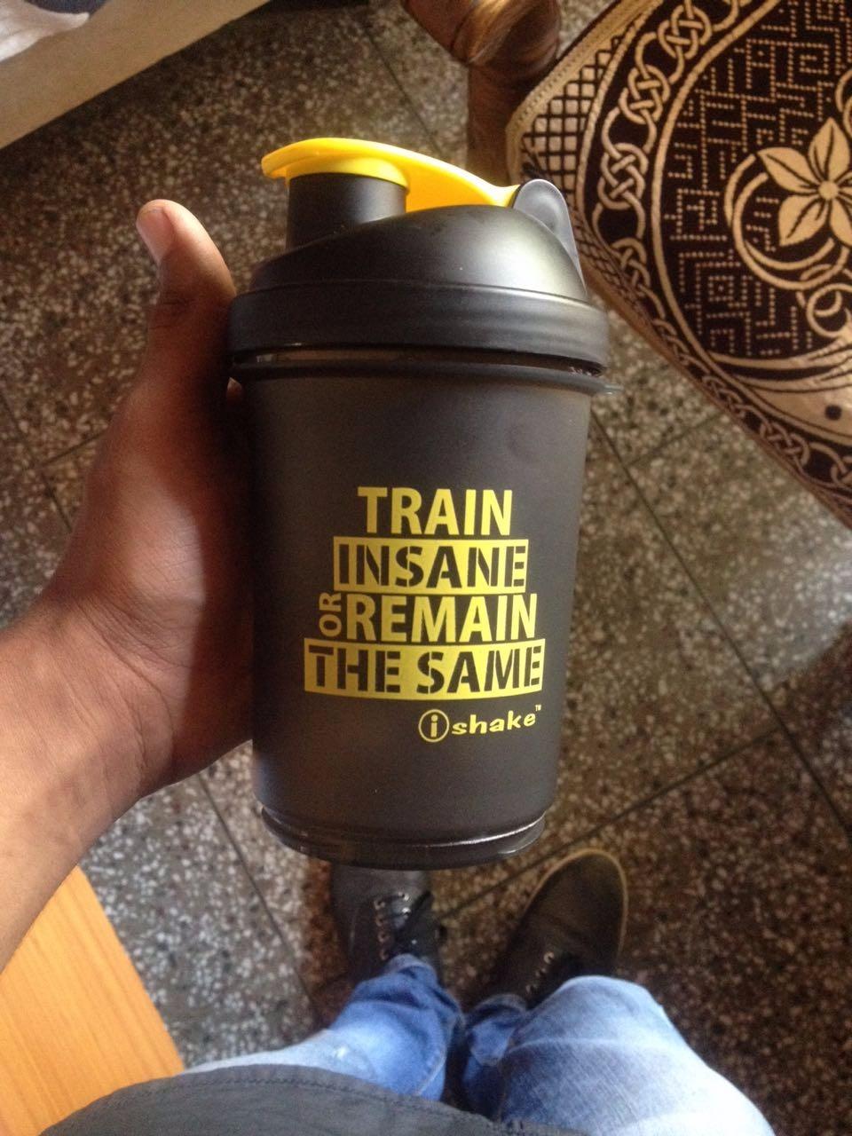 iShake Vault 2 in 1 Shaker Bottle 500 ml, (Grey Body, Orange Cap ...