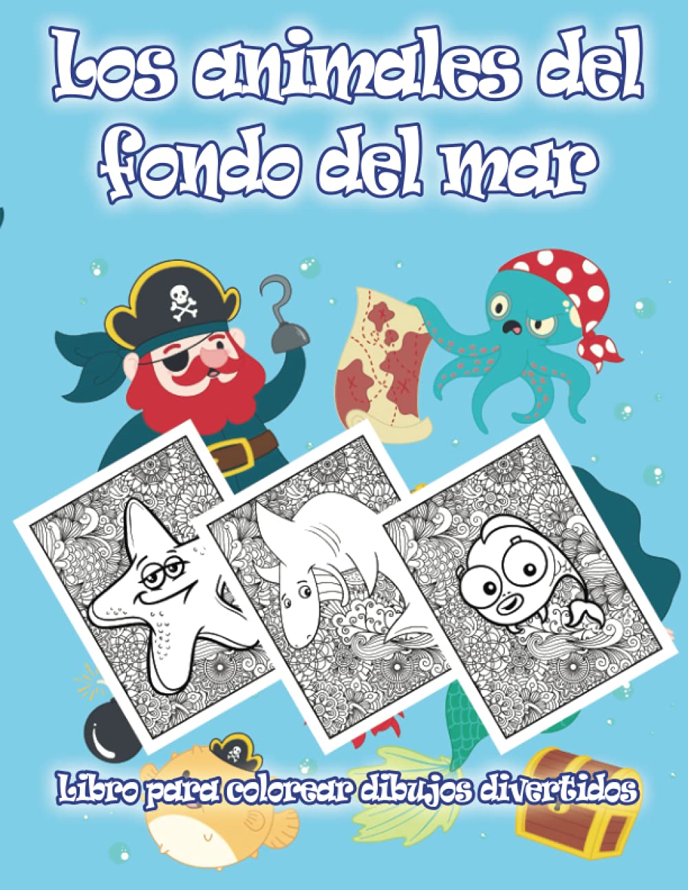 Buy Los animales del fondo del mar | Libro para colorear dibujos ...