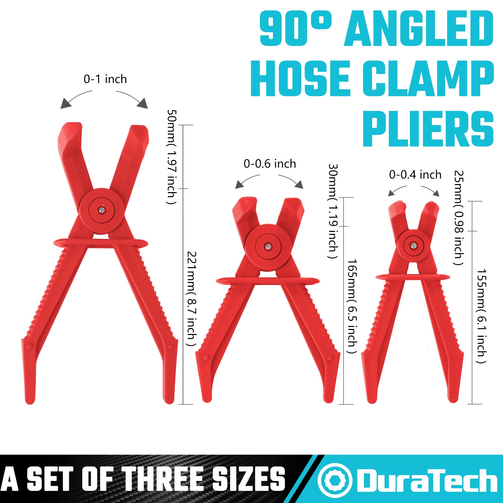Snapklik.com : 3-Piece Hose Pinch Clamp Pliers, 90 Angled Hose Pinch ...