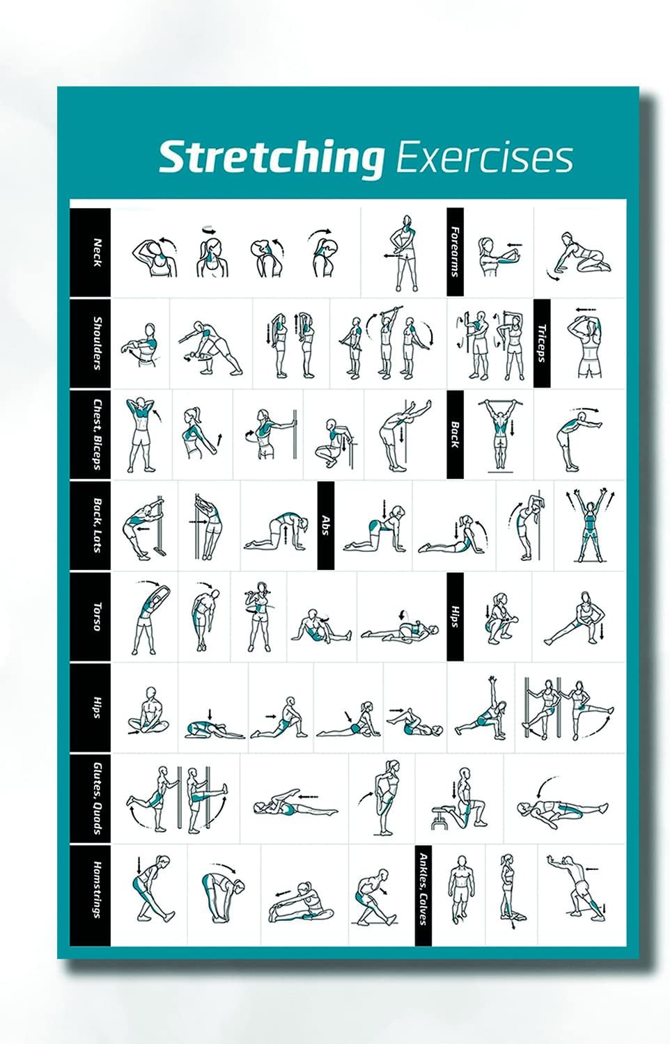 Namaste Home Exercise Workout Gym Poster for Wall - Wall Poster ...