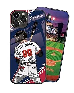 Amazon.com: WRCWLE Custom Baseball Phone Case with Name, Number ...