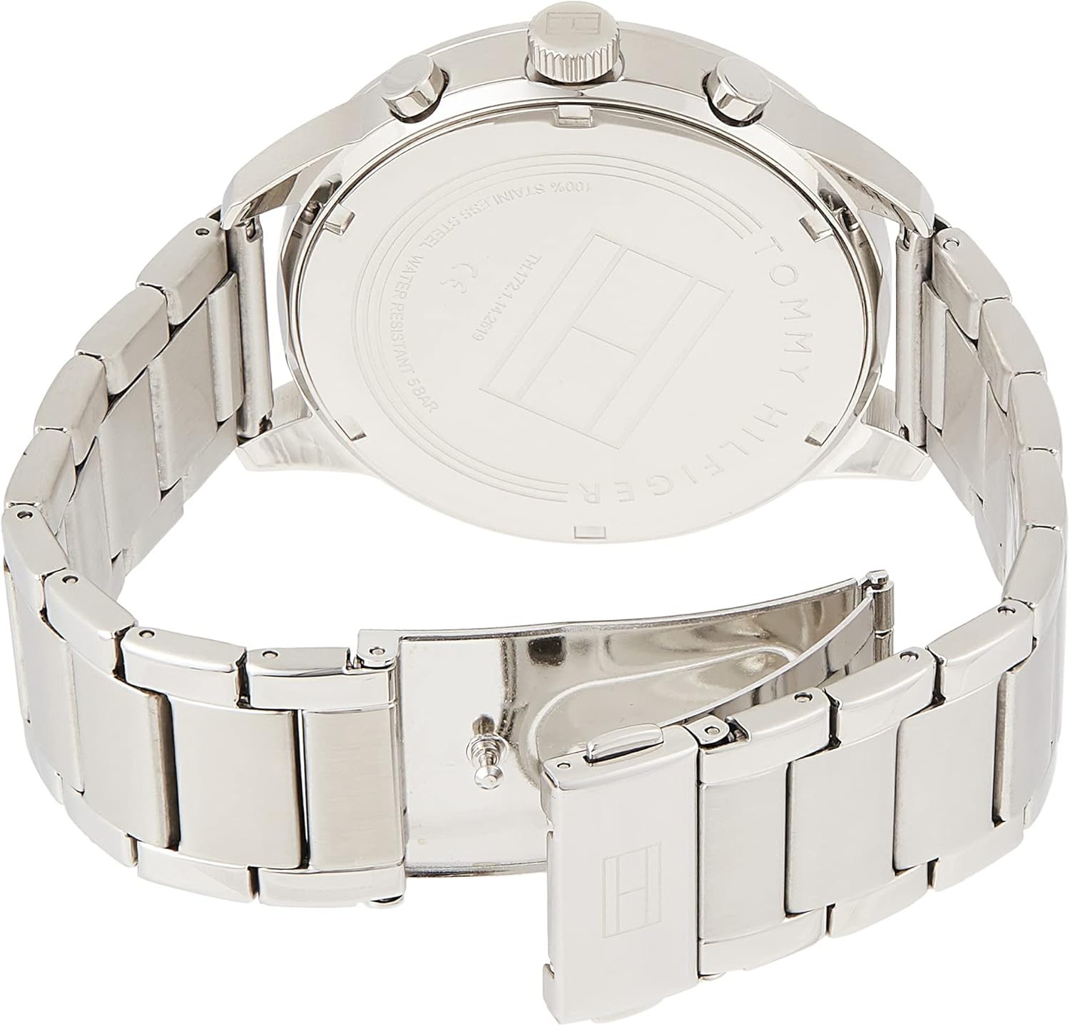 Tommy Hilfiger Chase Men's Blue Dial Stainless Steel Band Watch ...