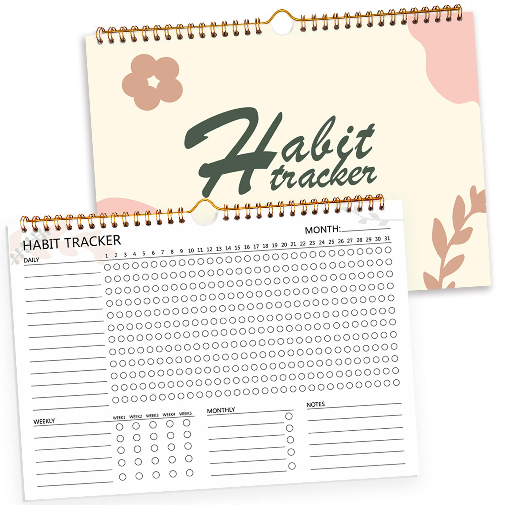 Habit Tracker Calendar - 12 Months Undated Daily Goal and Habit Tracker ...