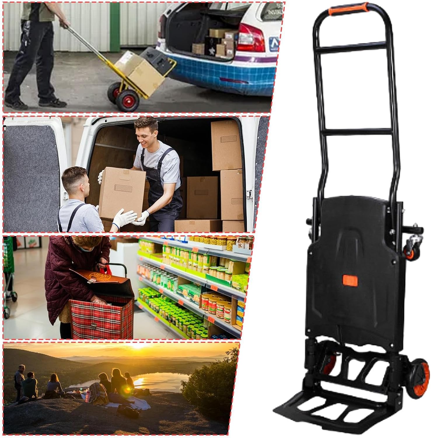 Yeazbomz Dolly Cart Foldable | 2-in-1 Collapsible Utility Moving ...