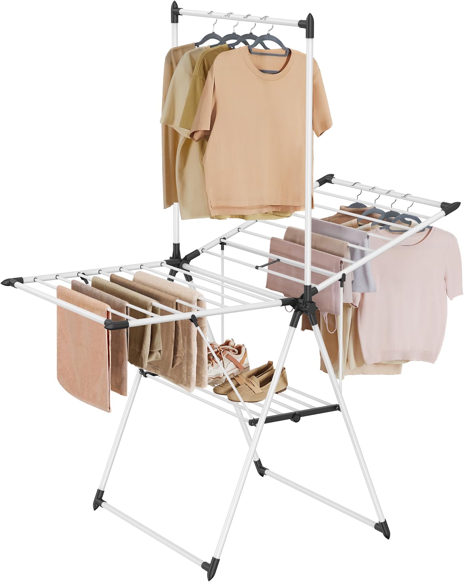 Amazon.com: Amazon Basics Gullwing Clothes Drying Rack, Silver ...