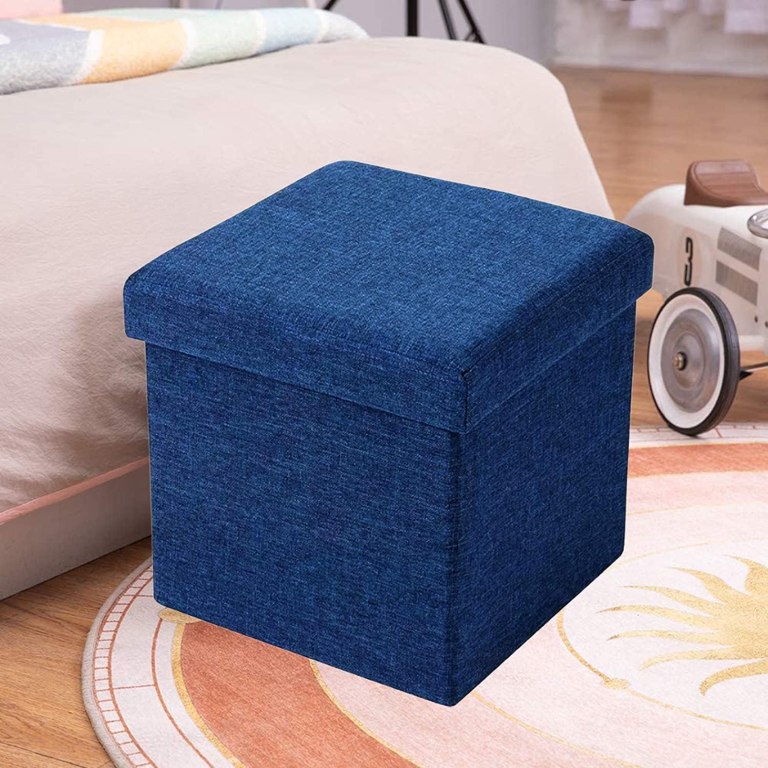 STHITI Storage Ottoman Folding Rectangle Cube Coffee Table Multipurpose ...