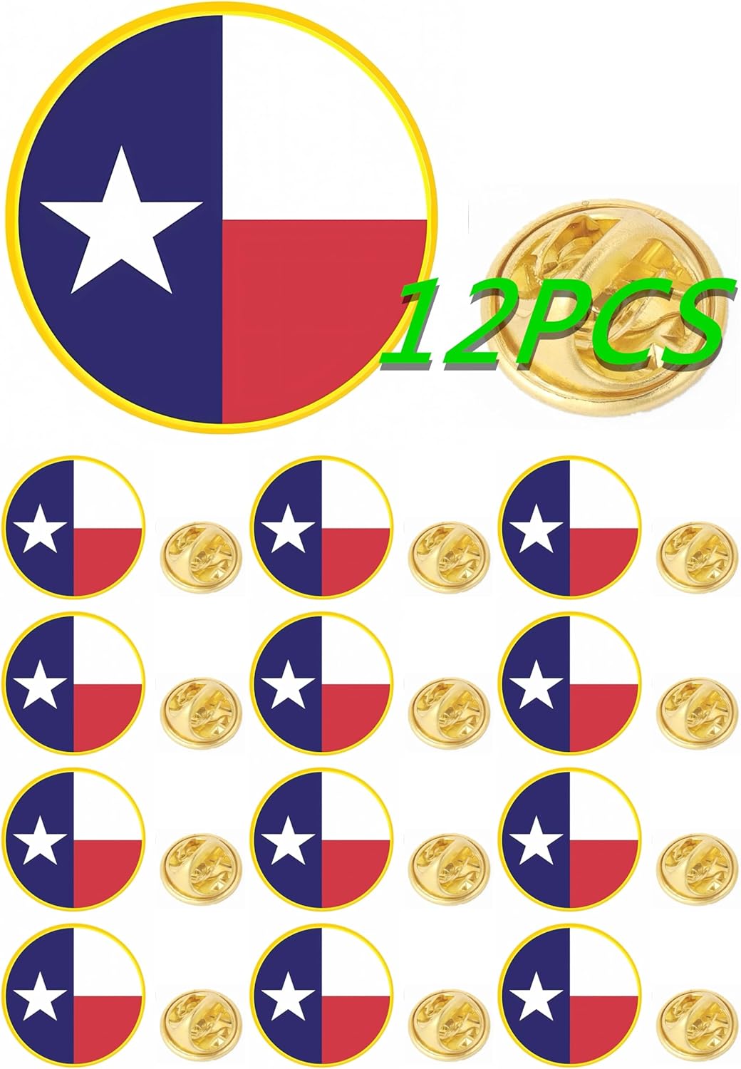 Amazon.com: HAFILO round Texas flag lapel pin Texas flag pin Badges for ...