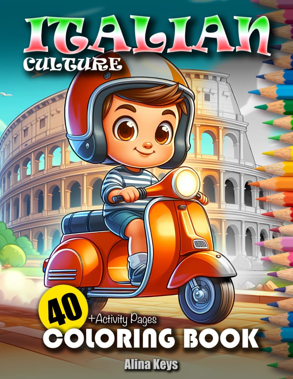 Italian Coloring Book Kids | Educational Descriptions & Activity Pages ...