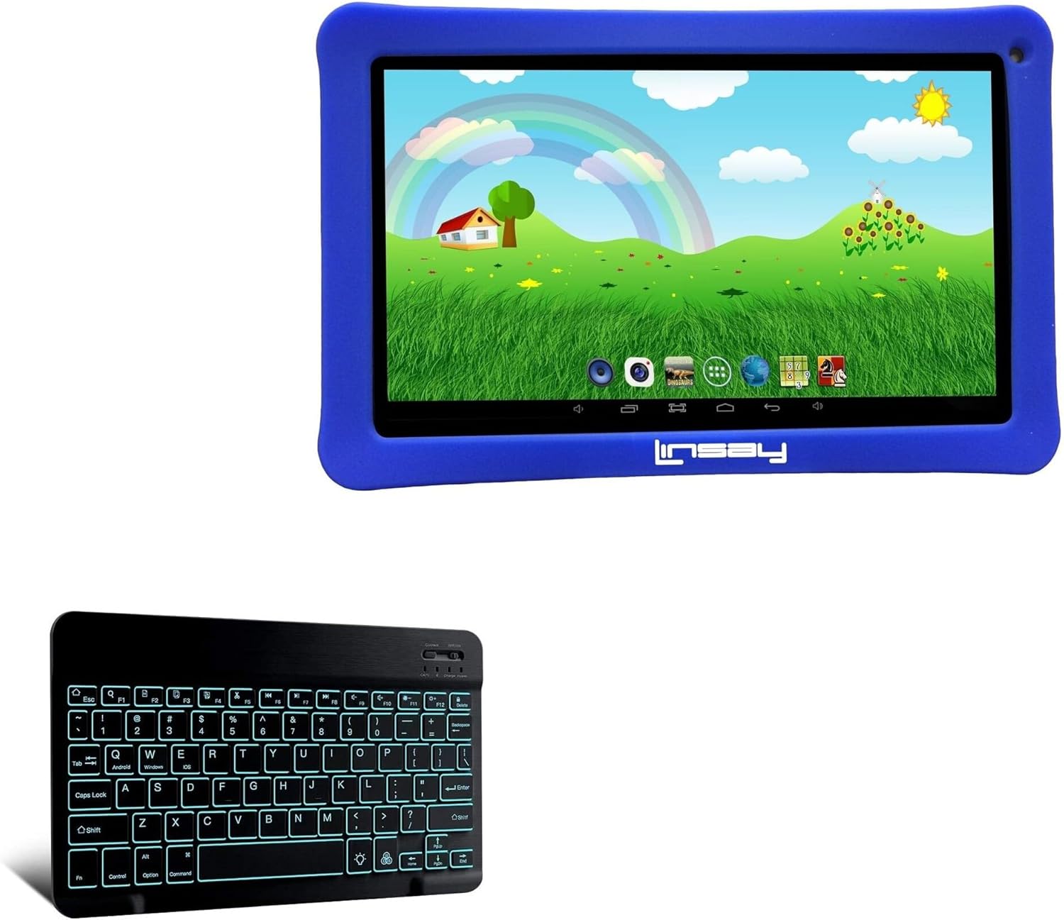 Amazon.com: BoxWave Keyboard Compatible with Linsay Kids Android Tablet ...