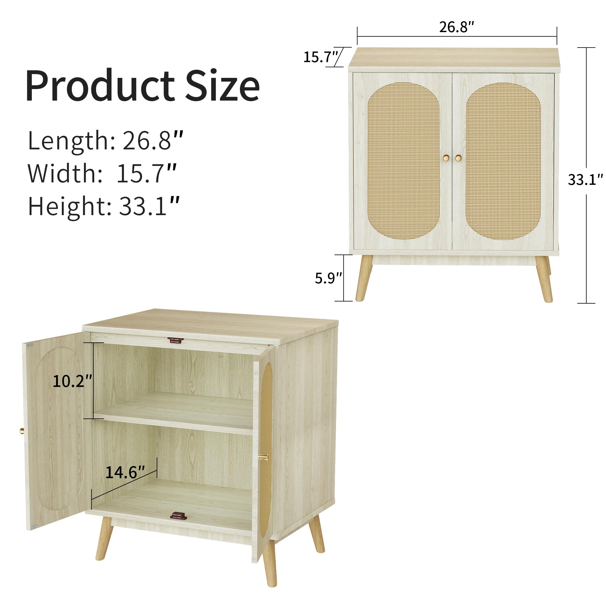 Snapklik.com : AWQM ABCN-ON Rattan Storage Cabinets