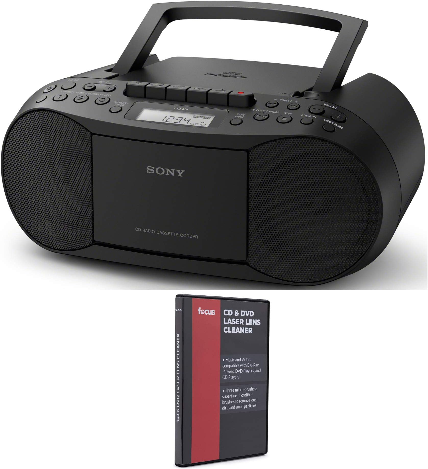 Amazon.com: Sony Portable Full Range Stereo Boombox Sound System with ...