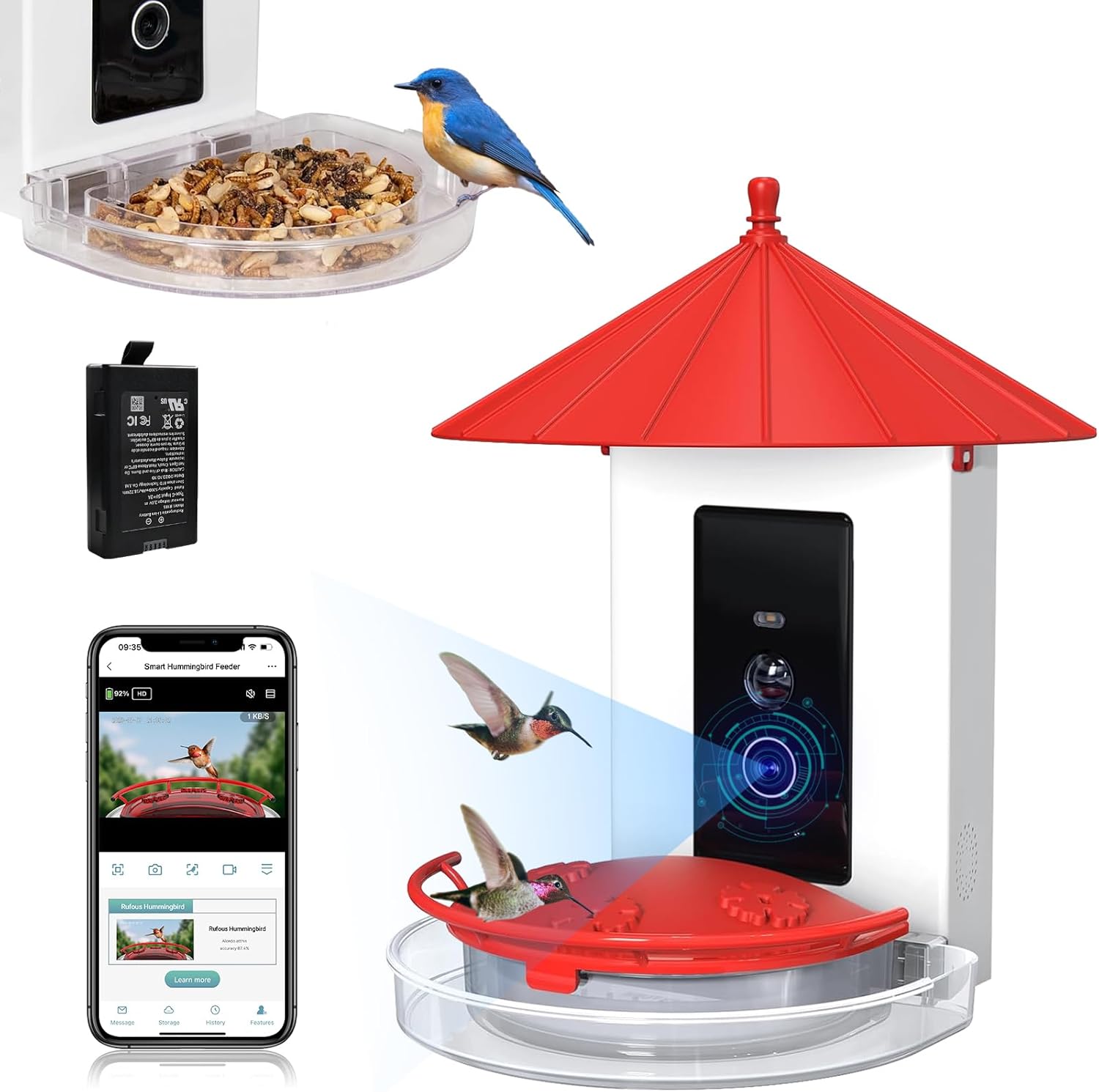 Amazon.com : Bird Feeder with Camera, Free AI Forever Birds ...