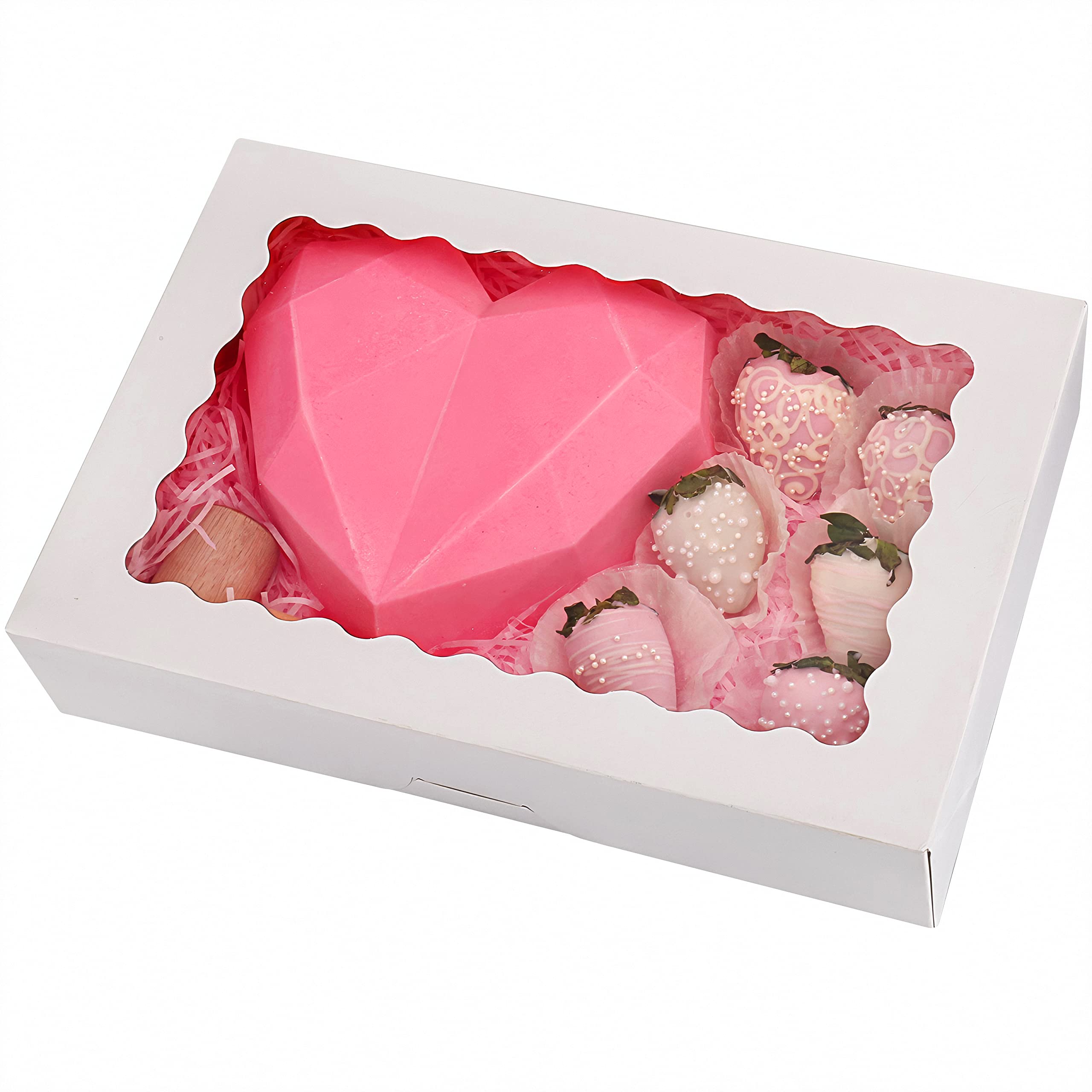 Buy 20 Pack Bakery Boxes With Window 12 X 8 X 2 5 Large White