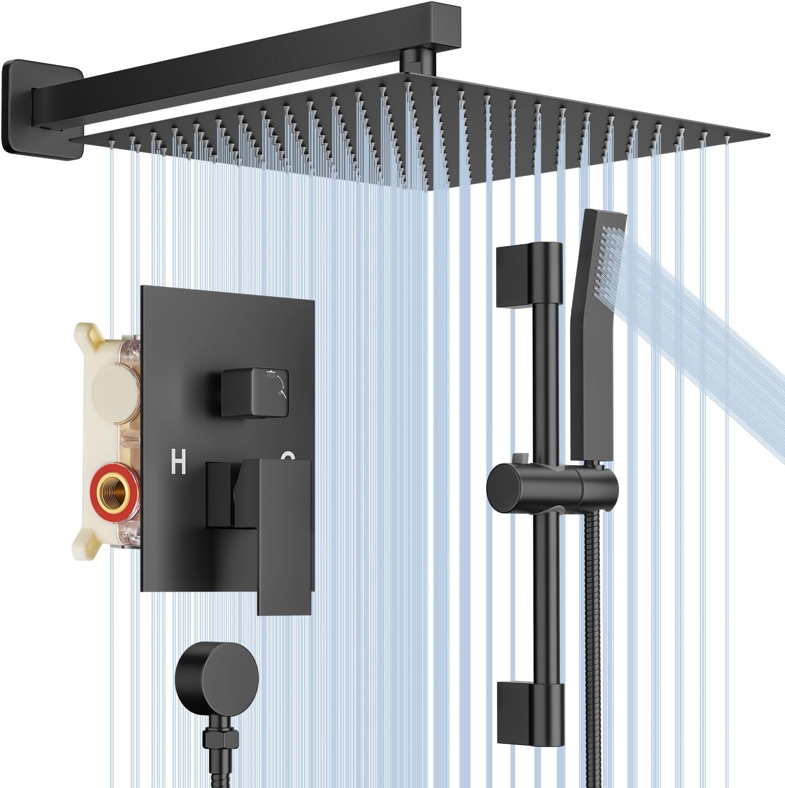 SR SUN RISE Robinet de douche à barre coulissante de 30,5 cm – Pommes ...