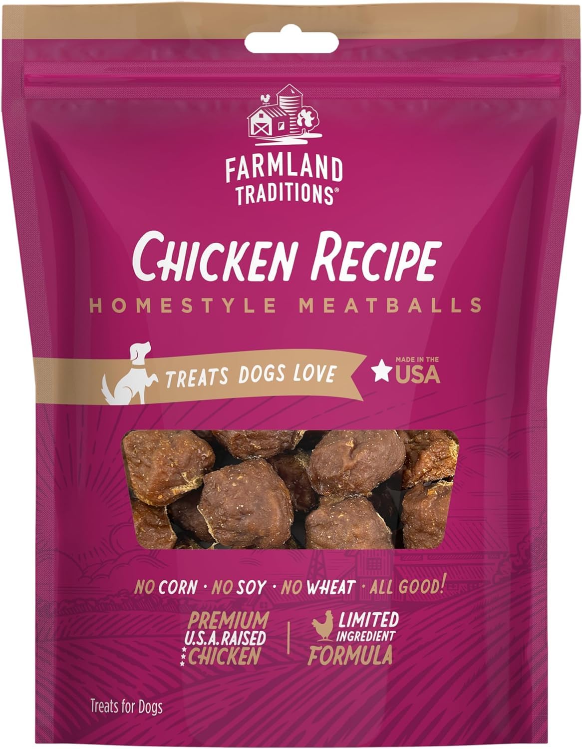 Amazon.com : Farmland Traditions Chicken Recipe Homestyle Meatballs (6 ...