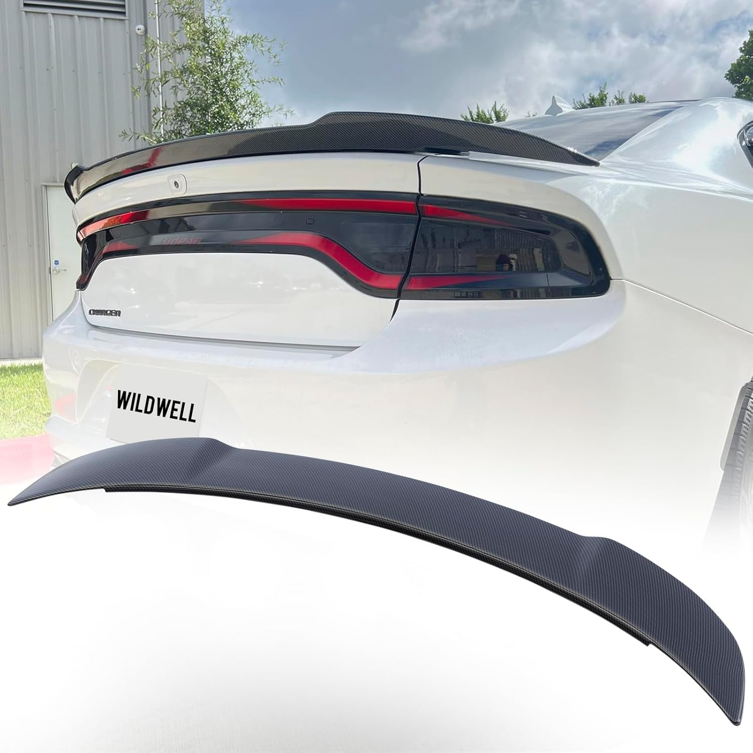 Amazon.com: WildWell Rear Trunk Spoiler for 2015-2024 Dodge Charger SXT ...