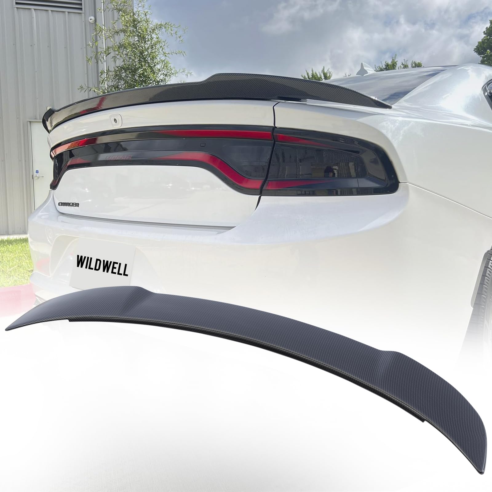 Amazon.com: WildWell Rear Trunk Spoiler for 2015-2024 Dodge Charger ...