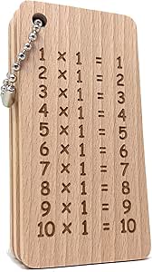 1 x 1 Wooden Flashcard - Learning Aid for Students Made of Untreated ...