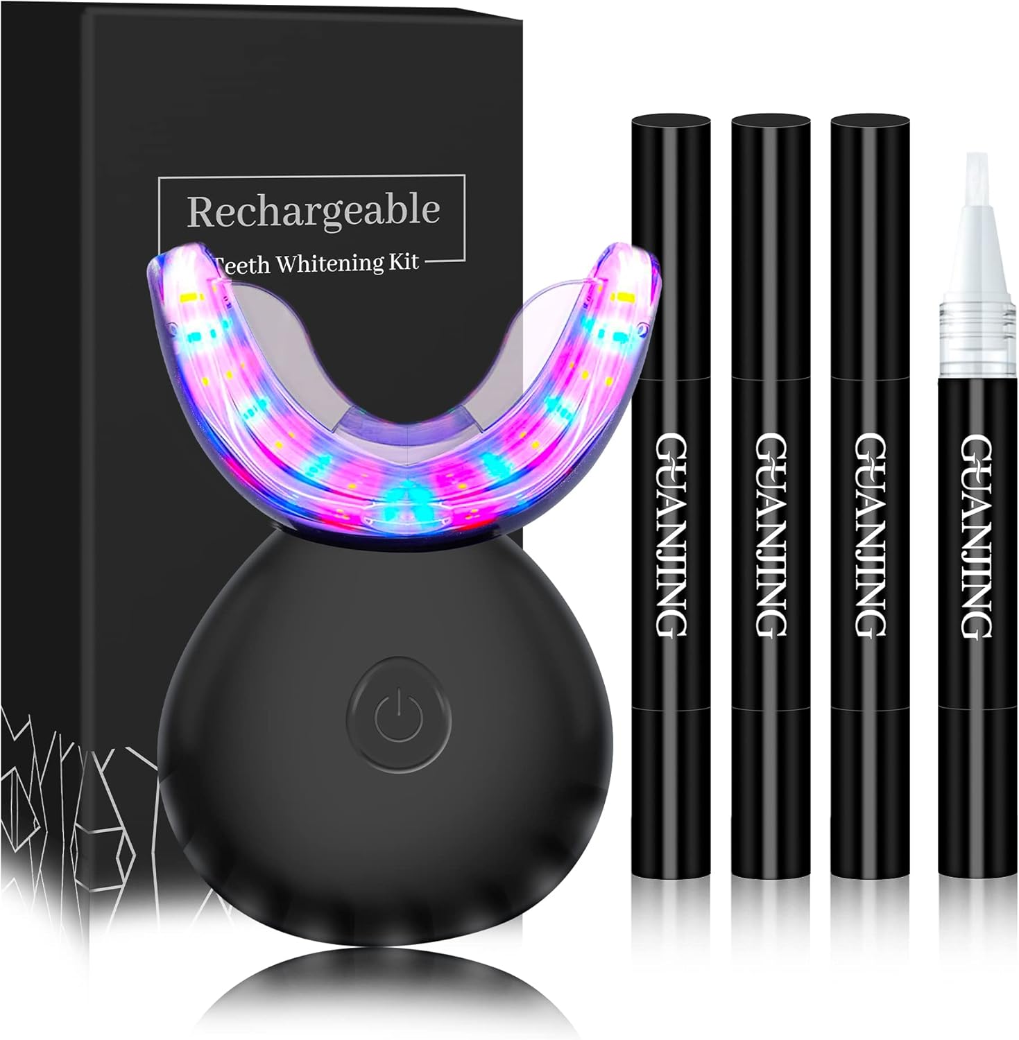 Amazon.com: GUAN JING Teeth Whitening Kit, Wireless LED Light Teeth ...