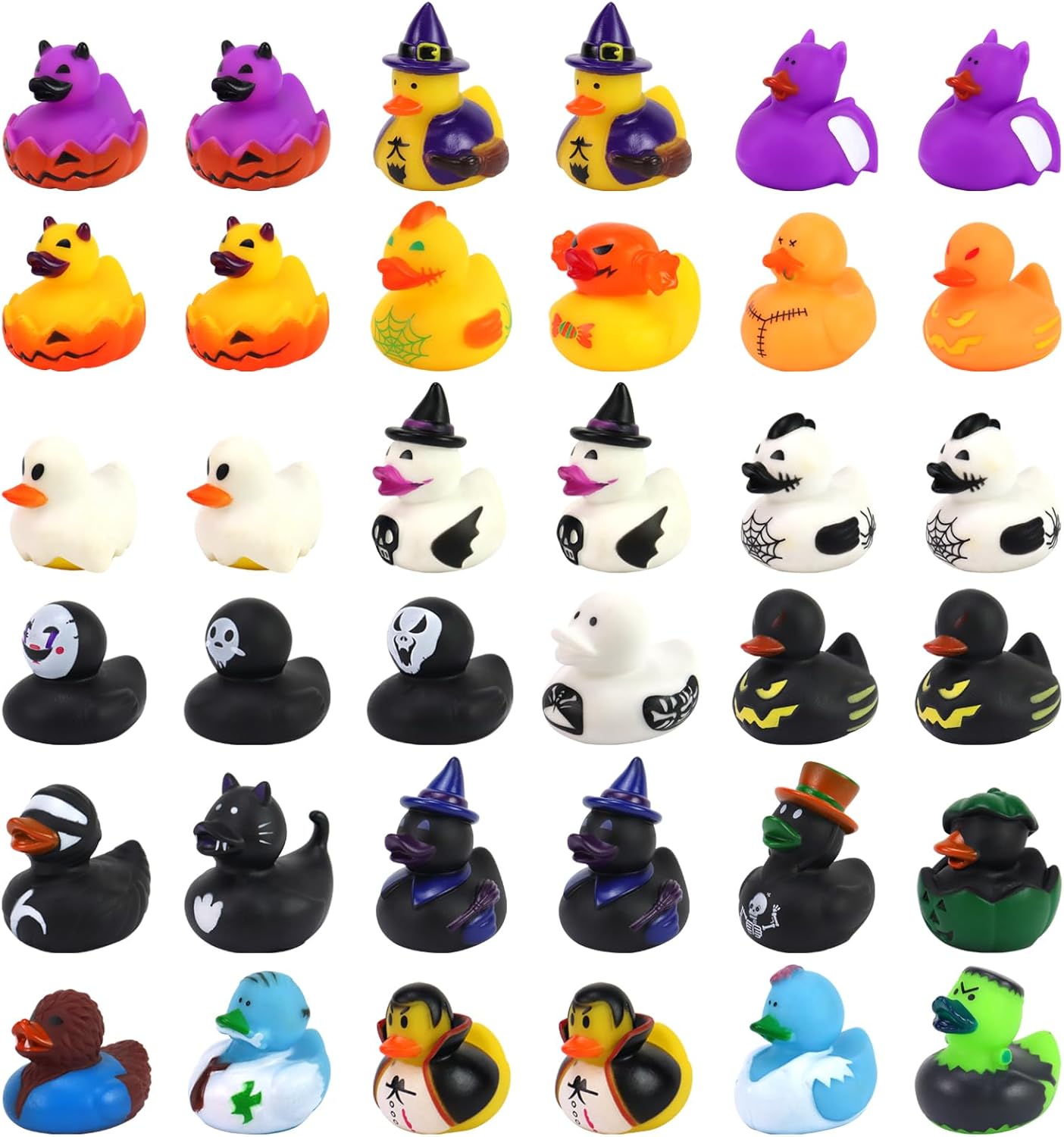 Fltengle 36 Pcs Halloween Rubber Ducks,Duck Bath Toys Monster Duck ...